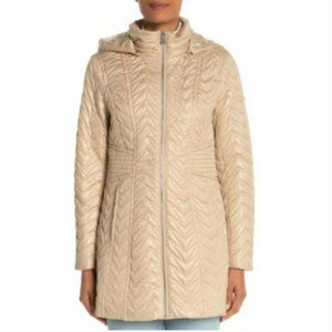 Via Spiga | Jackets & Coats | Via Spiga Zigzag Quilted Detachable Hood ...